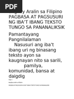 FEATURE WRITING (Filipino) | PDF