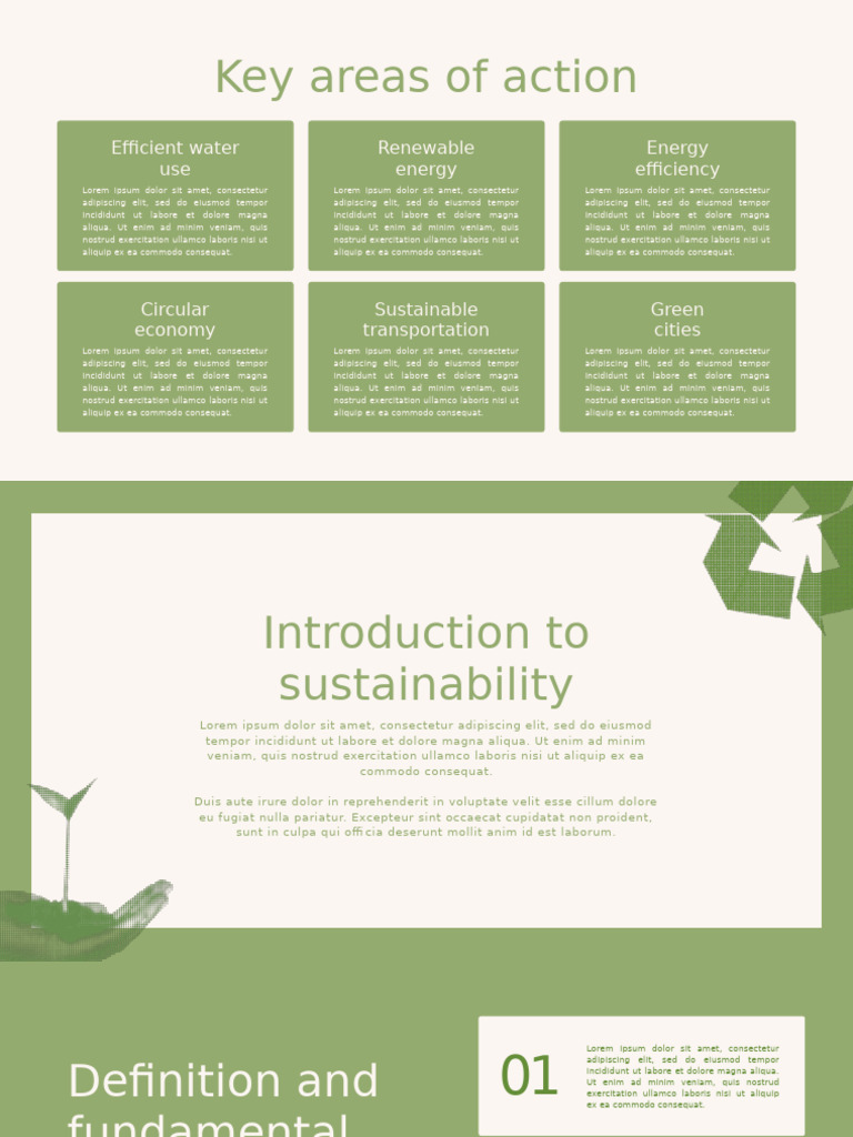 Green Illustrated Sustainable World Presentation | PDF