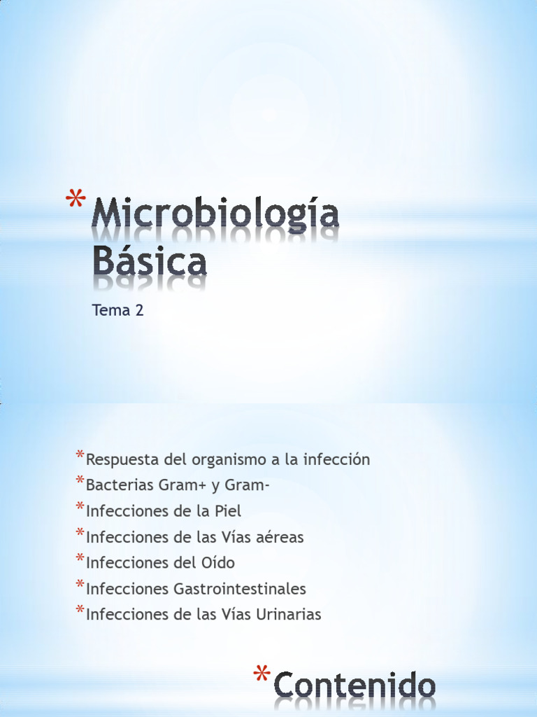 Tema 2. Microbiología Básica | PDF | Las bacterias | Sistema inmune