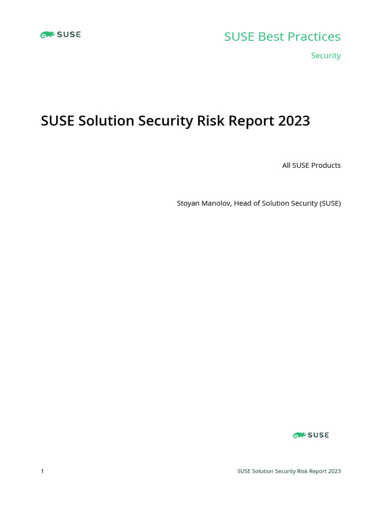 SBP SUSE Security Report 2023 - en | PDF | Secure Shell | Security