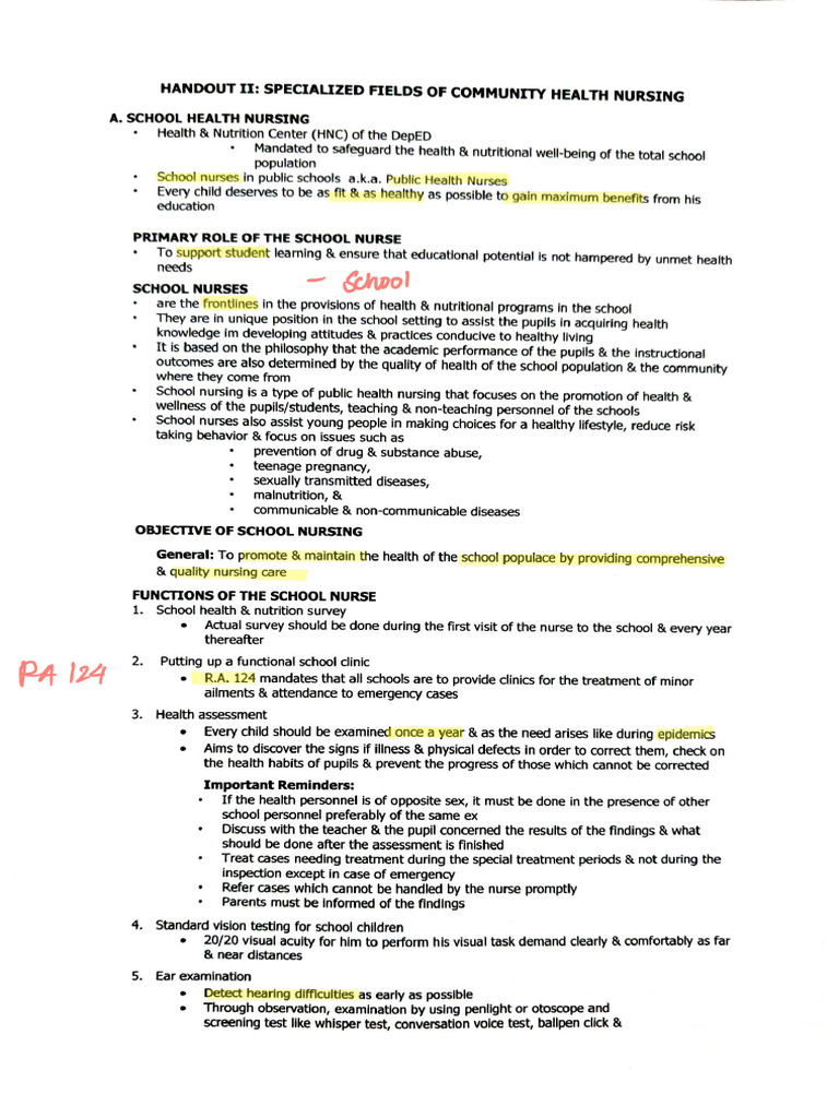CHN HANDOUT 2 | PDF