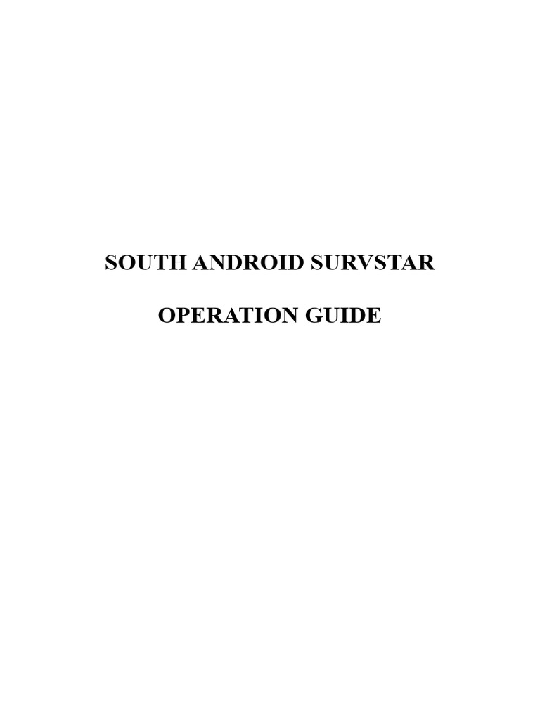 SurvStar Android Operation Guide | PDF | Surveying | Bluetooth