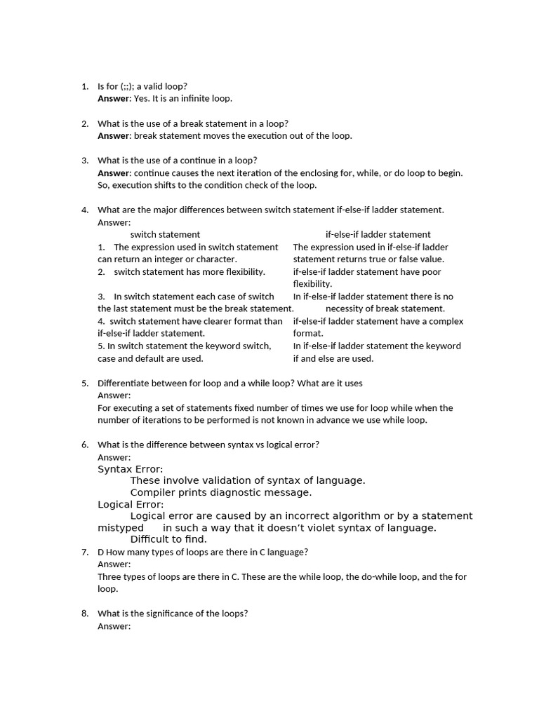 Unit-2 Quiz | PDF | Control Flow | Computing
