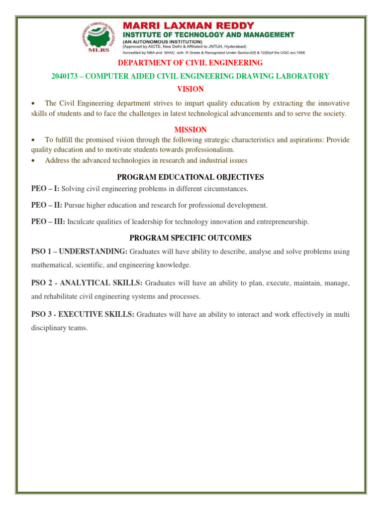 2040173 Cad Lab Pdf Engineering Computer Aided Design