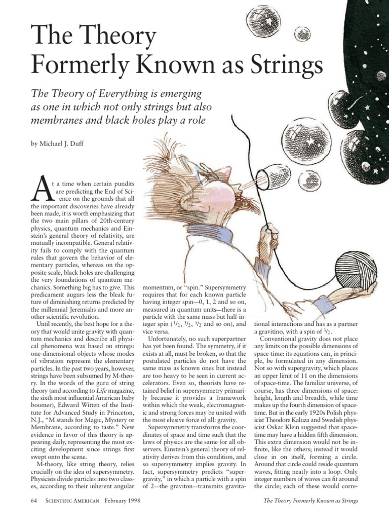 The Theory Formerly Known As Strings | PDF | String Theory | Elementary Particle