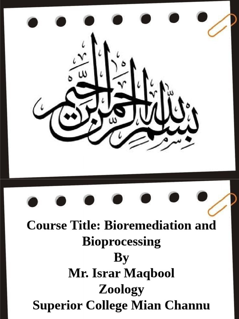 Concepts of Bioremediation - Ex Situ and in Situ Bioremediation 1-1 ... Concepts of Bioremediation - Ex Situ and in Situ Bioremediation 1-1 ...