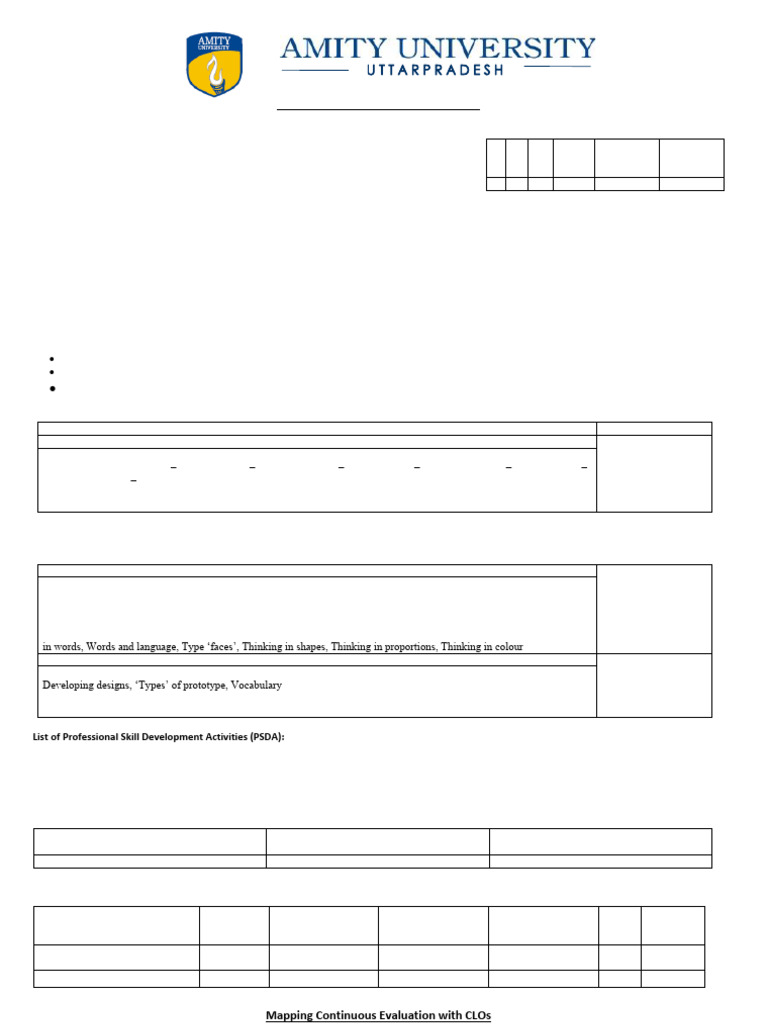 Syllabus - Design Thinking For Innovation | PDF | Design Thinking | Thought