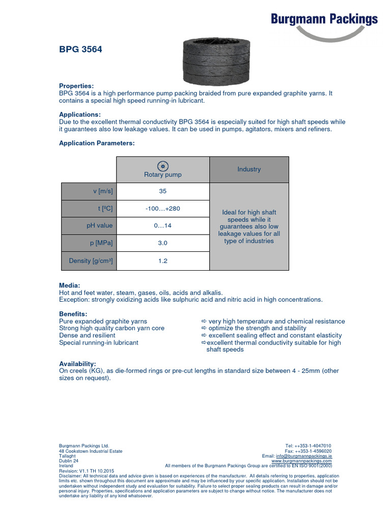 BPG 3564 | PDF | Electrical Resistivity And Conductivity | Graphite