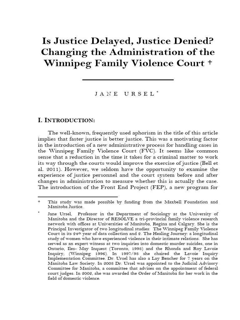 Justice Delayed. Justice Denied | PDF | Prosecutor | Violence