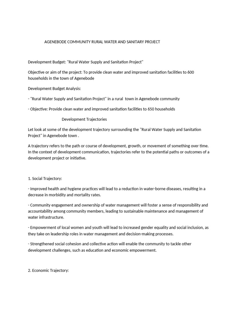 AGENEBODE COMMU-WPS Office | PDF | Sanitation | Sustainability