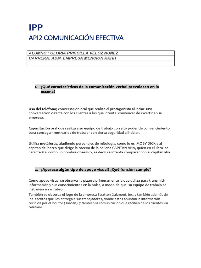 API 2 Comunicacion Efectiva | PDF | Comunicación | Comunicación humana