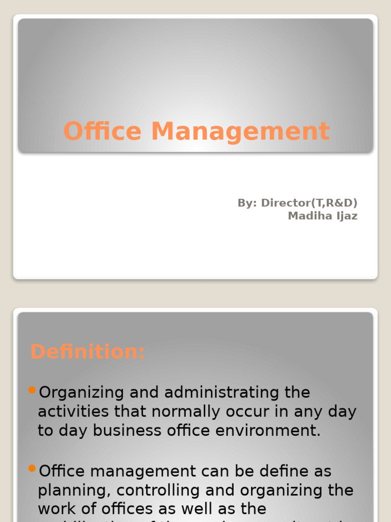 New Office Management Madiha | PDF | Performance Appraisal | Motivation