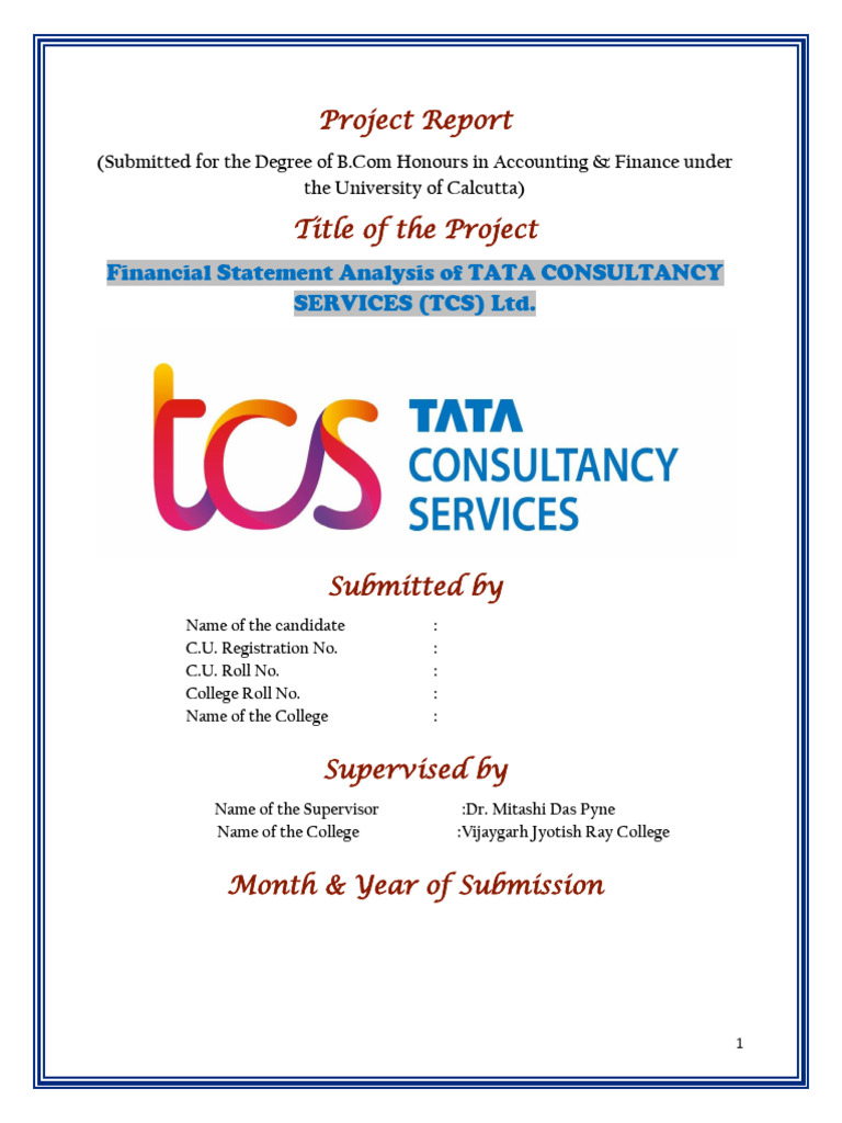 TCS Financial Statement Analysis Report | PDF | Net Income | Debt