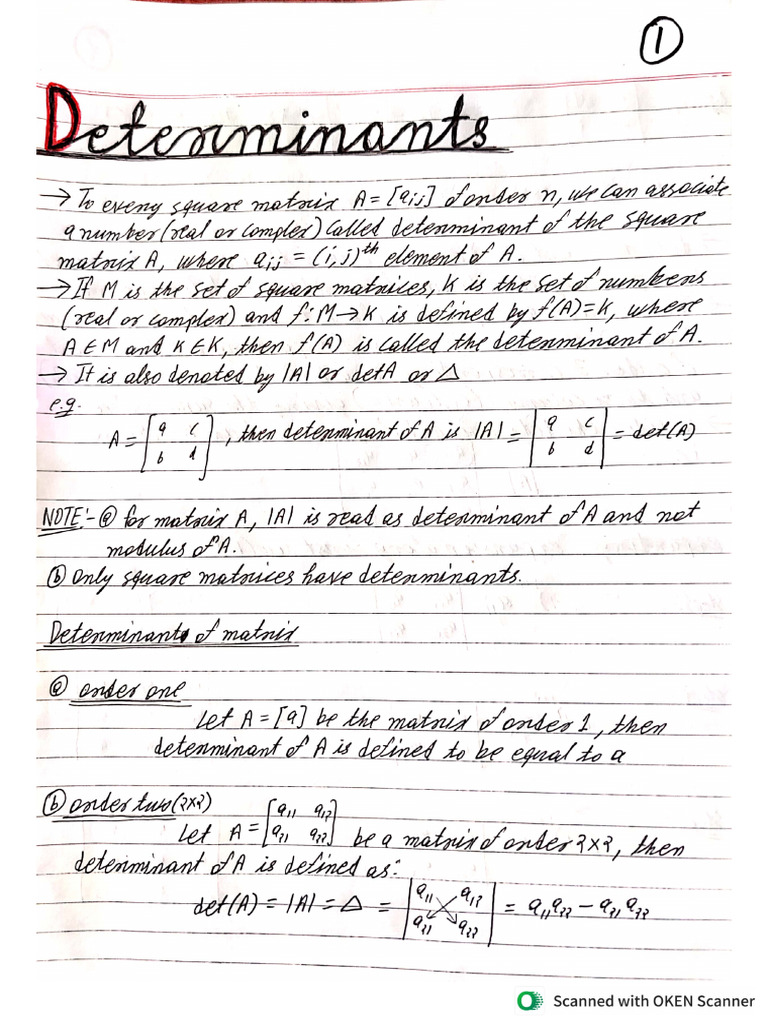 Determinants | PDF
