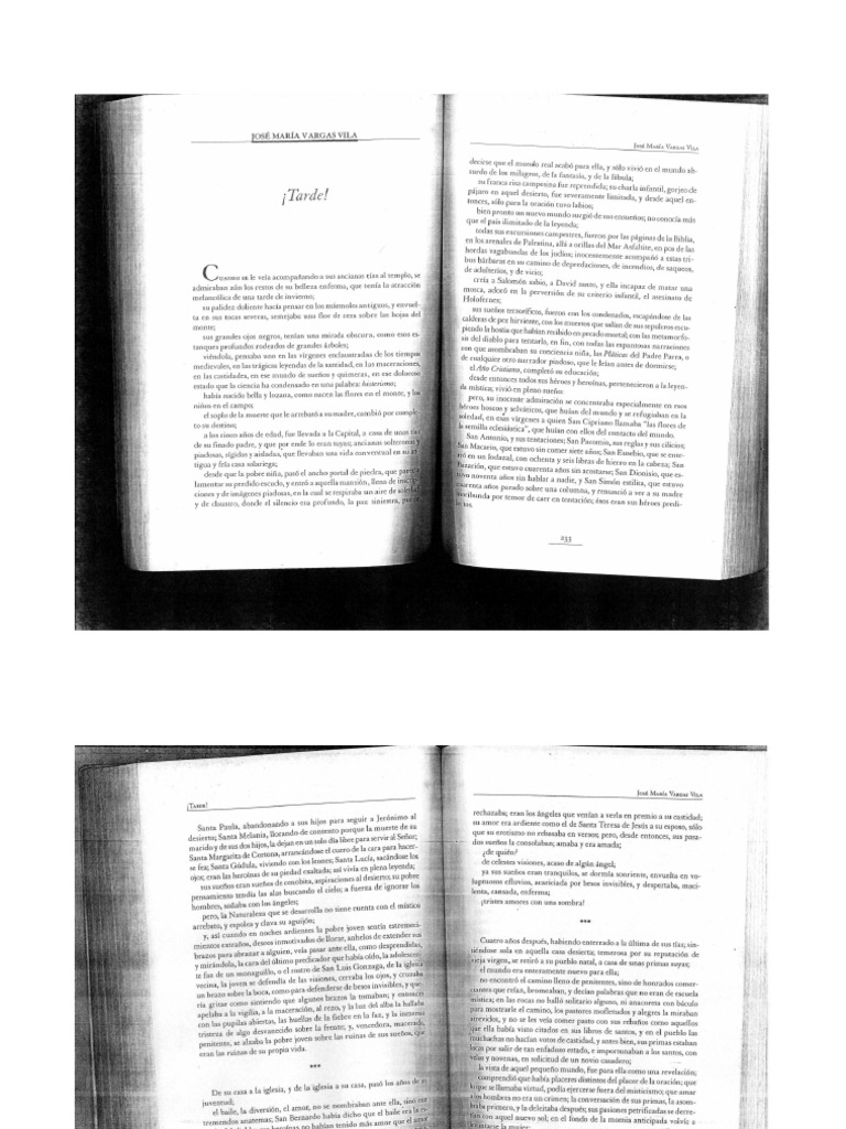 ¡Tarde! - José María Vargas Vila | PDF