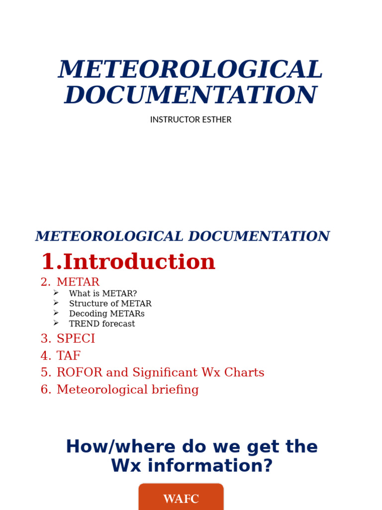 10.metar Taf Rofor | PDF | Meteorology | Branches Of Meteorology