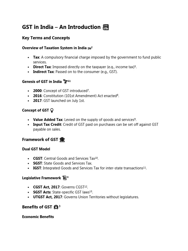 GST Notes (India) | PDF | Taxes | Value Added Tax
