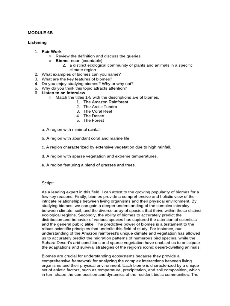 Roadmap c1 - Unit 6-10 - Exercises | PDF | Ecosystem | Renewable Energy