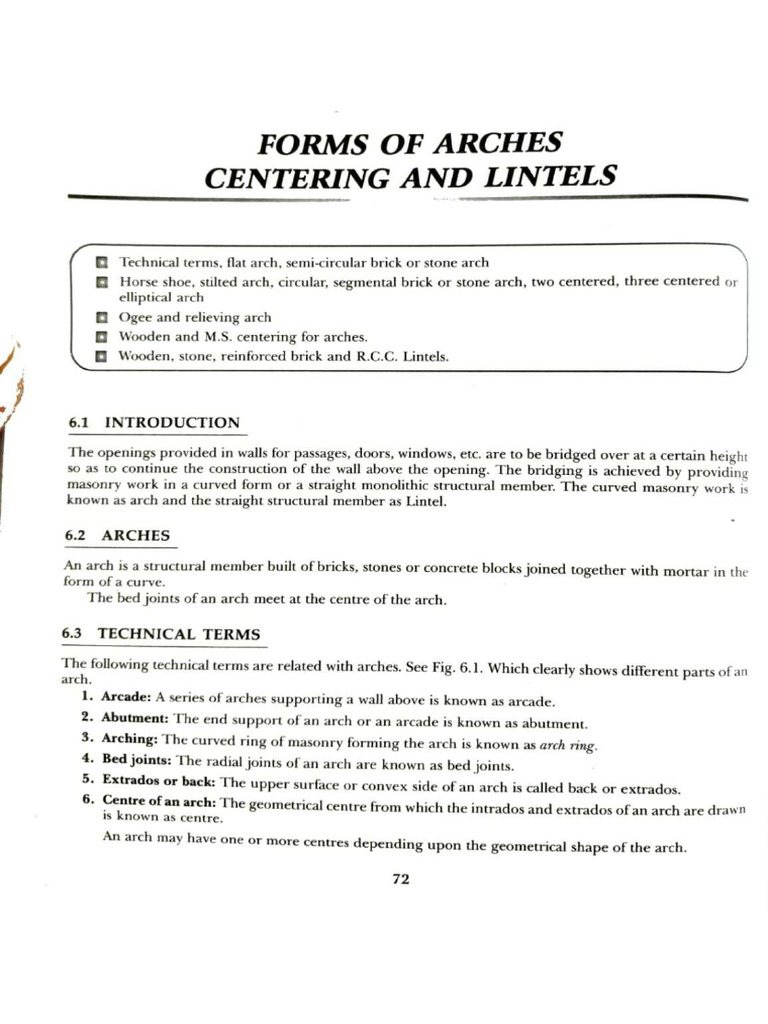 TYPES OF ARCHES | PDF