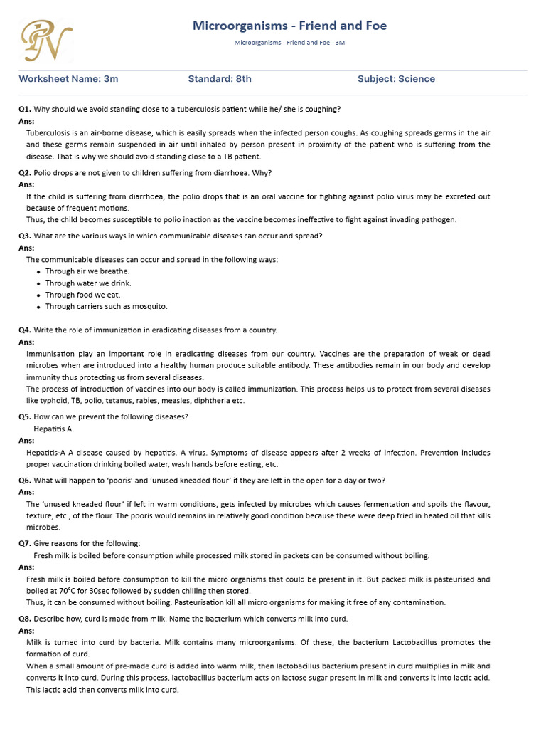Microorganisms - Friend and Foe - 3M | PDF | Microorganism | Food ...