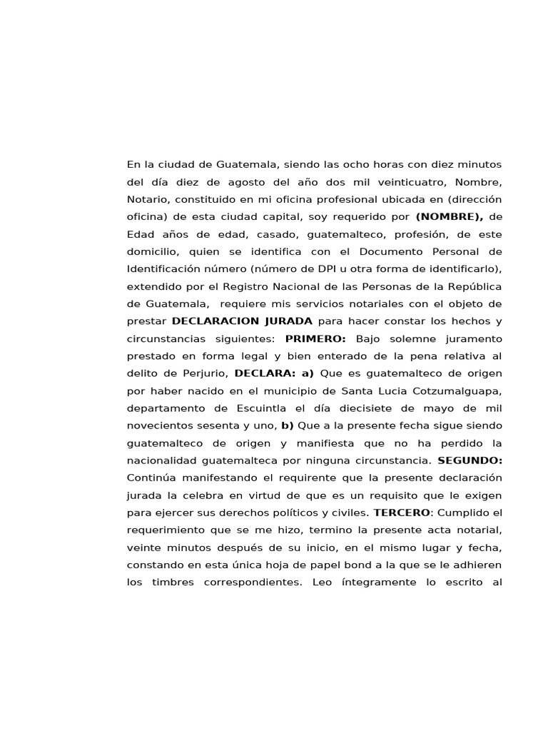 Acta Ejemplo | PDF | Guatemala