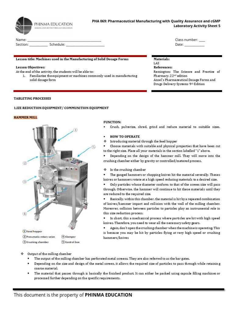 Las 5 | PDF | Liquids | Mill (Grinding)