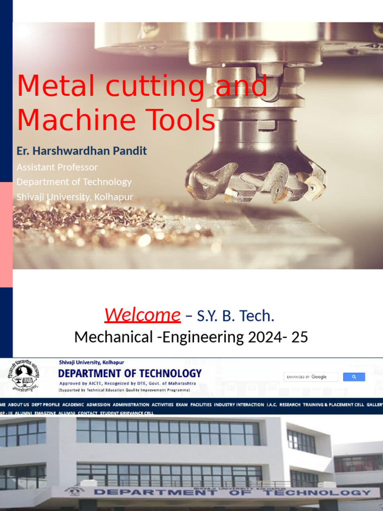 MCMT Unit 1 - Machining Processes, Machine Tools - HCP | PDF ...