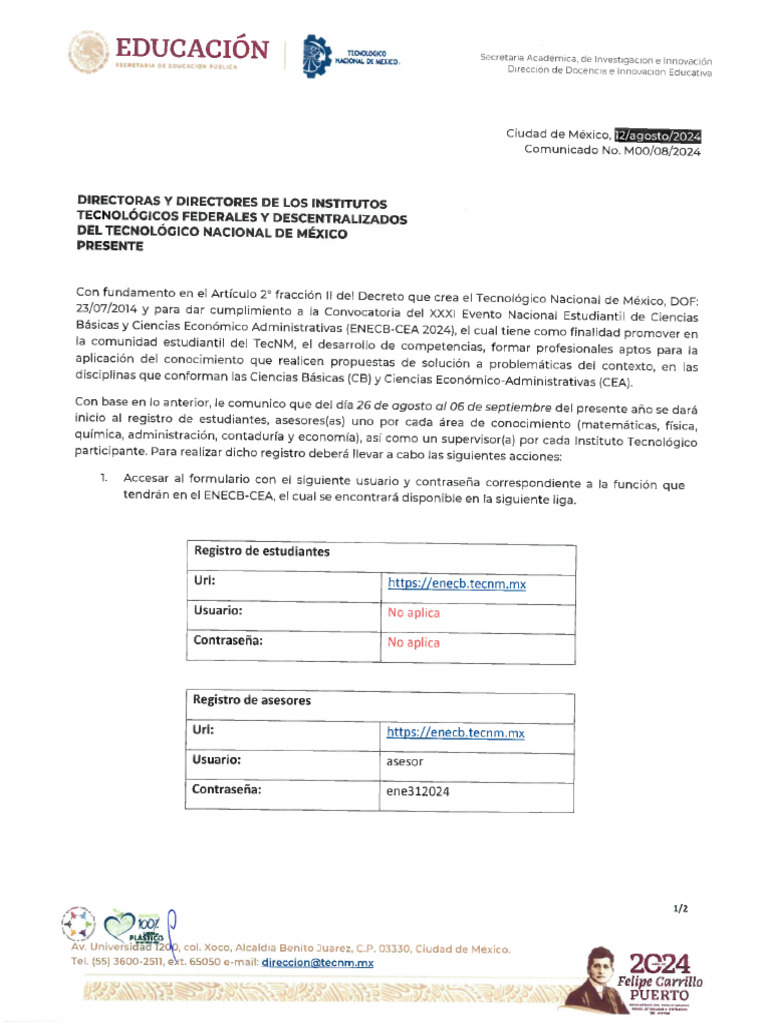 Comunicado 08 Registros | PDF