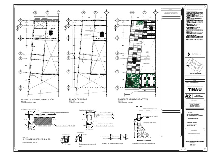 PROYECTO CASA 75 M2 CONTRUCCION A2 LOMAS DEL TEJAR | PDF | Ingeniería estructural | Ingeniero civil
