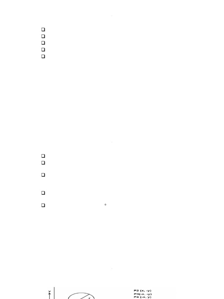Lecture 6 Circle Drawing Algorithm | PDF | Circle | Coordinate System