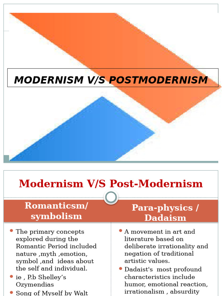 Postmodern Concepts | PDF | Postmodernism | Modernism