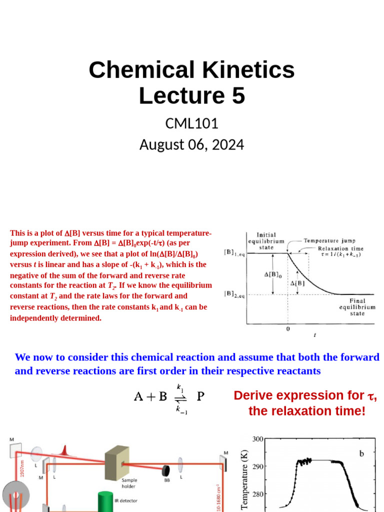 CML101 Kinetics Lecture 5 | PDF | Reaction Rate | Chemical Reactions
