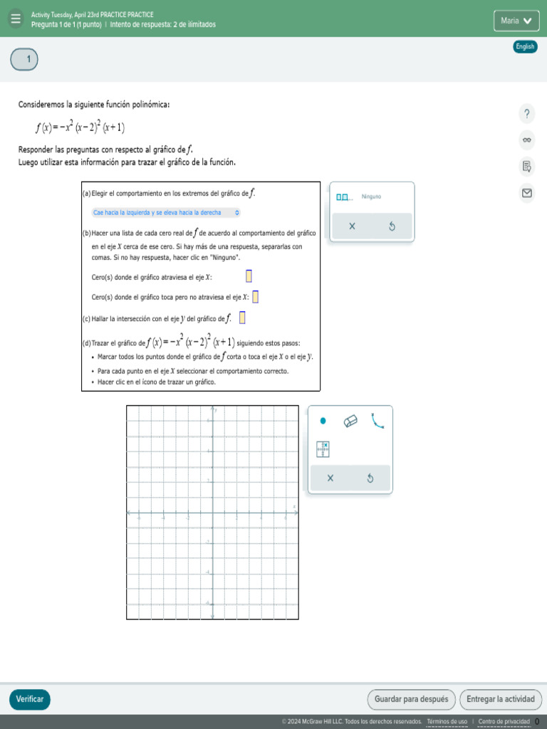 ALEKS - Maria Canales - Activity Tuesday, April 23rd PRACTICE PRACTICE ...