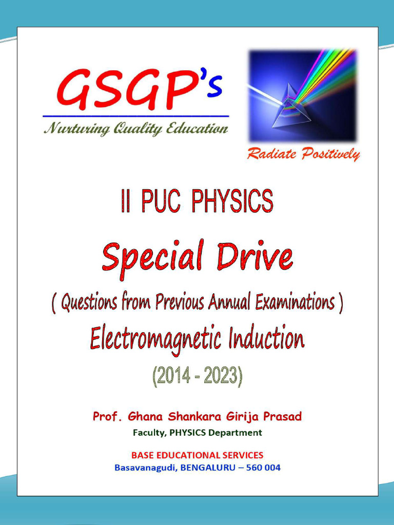 II PUC PHYSICS - SPECIAL DRIVE (CH - 06) - GSGP's | PDF