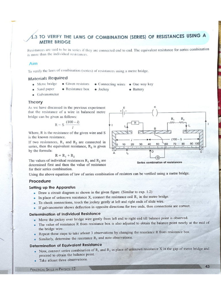 Series Law of Resistance | PDF