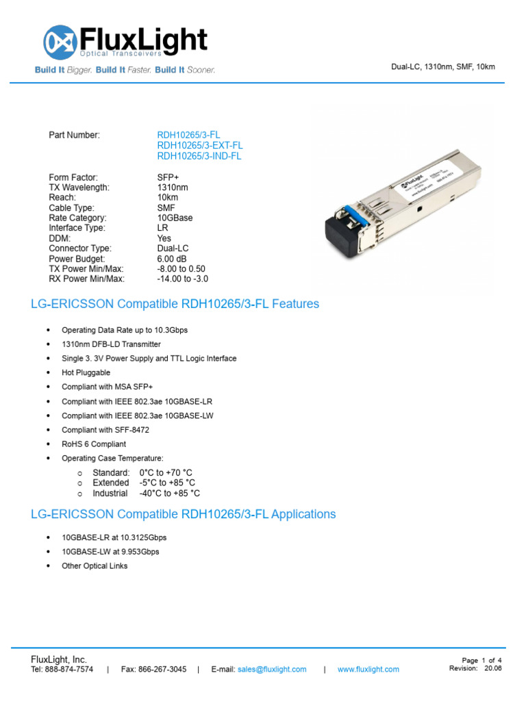 RDH10265-3 Datasheet | PDF | Telecommunications | Electronic Engineering