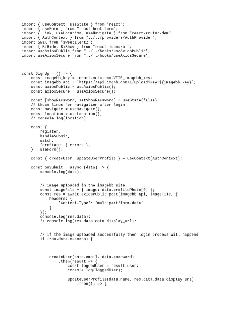 Import (UseContext, UseState) Fro | PDF | Password | Computing