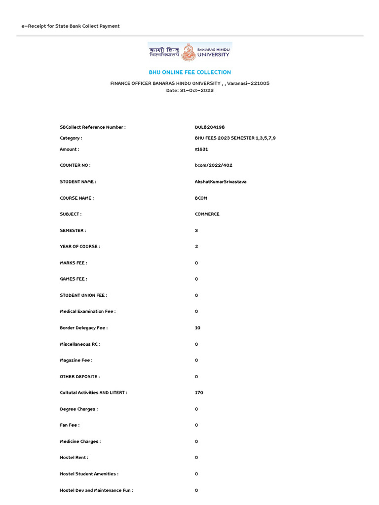 3rd Sem | PDF | Fee | Service Industries
