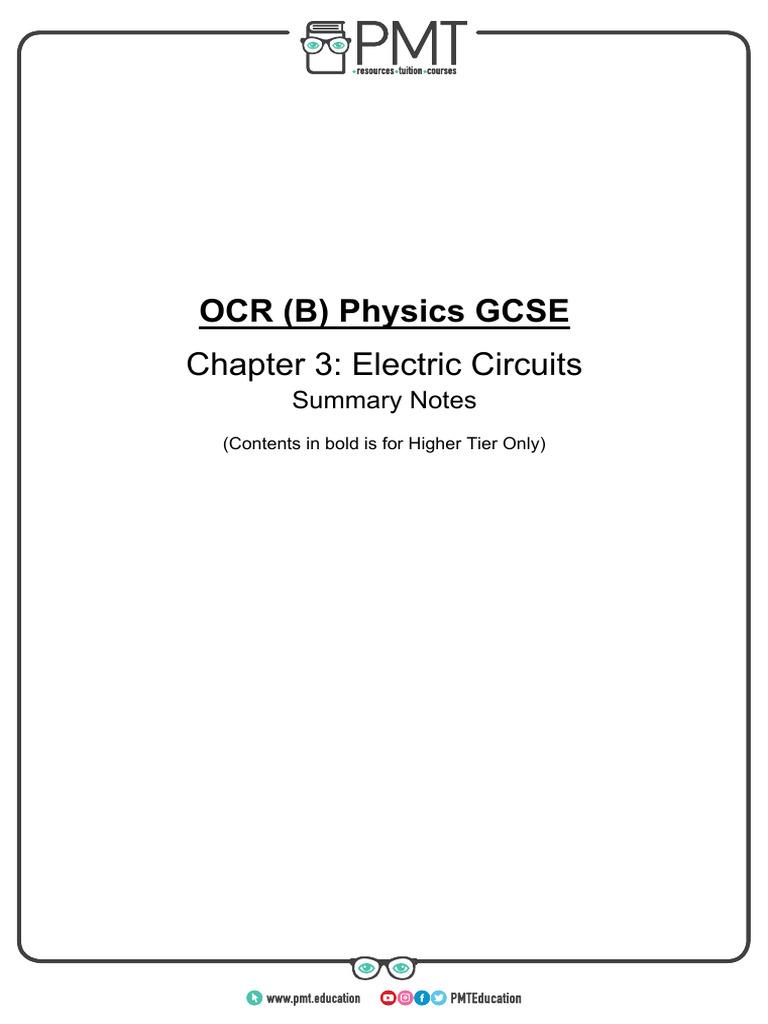 Summary Notes | PDF | Electric Charge | Electrical Resistance And ...