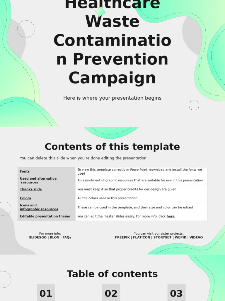Healthcare Waste Contamination Prevention Campaign by Slidesgo | PDF ...