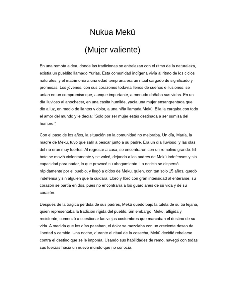 Nukua Mekü Mujer Valiente | PDF | Pablo el apóstol