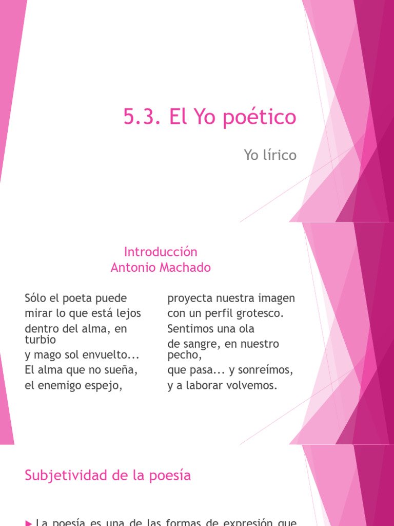 5.3. El Yo Poético | PDF | Poesía | Amor