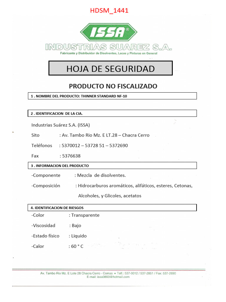 Hoja - de - Datos - de - Seguridad - Del - Material - HDSM - 2019 ...