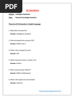 20 GK Questions for Kids with Answers | PDF