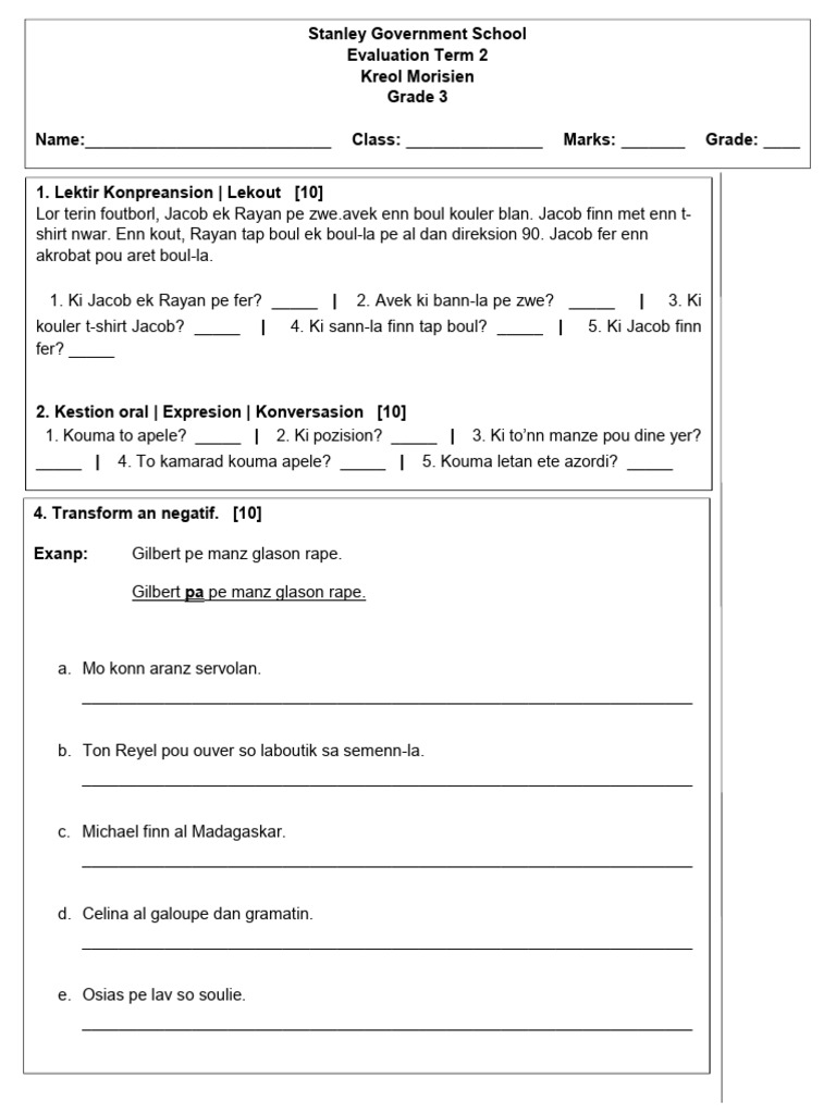 Grad 3, Term 2 - 38 Copies | PDF
