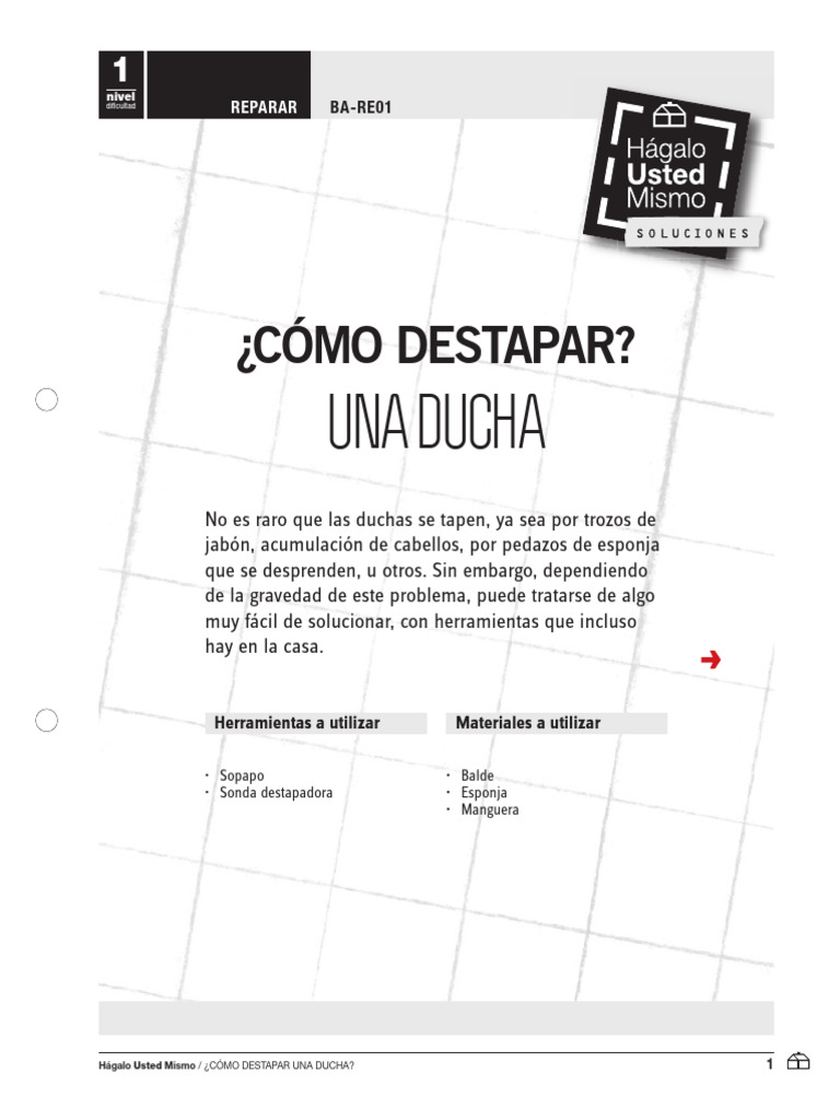 Ba Re01 - Destapar Ducha | PDF