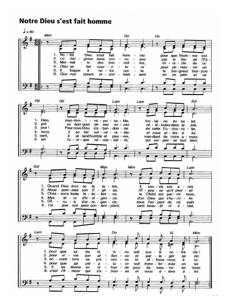 Notre Dieu S'est Fait Homme | PDF