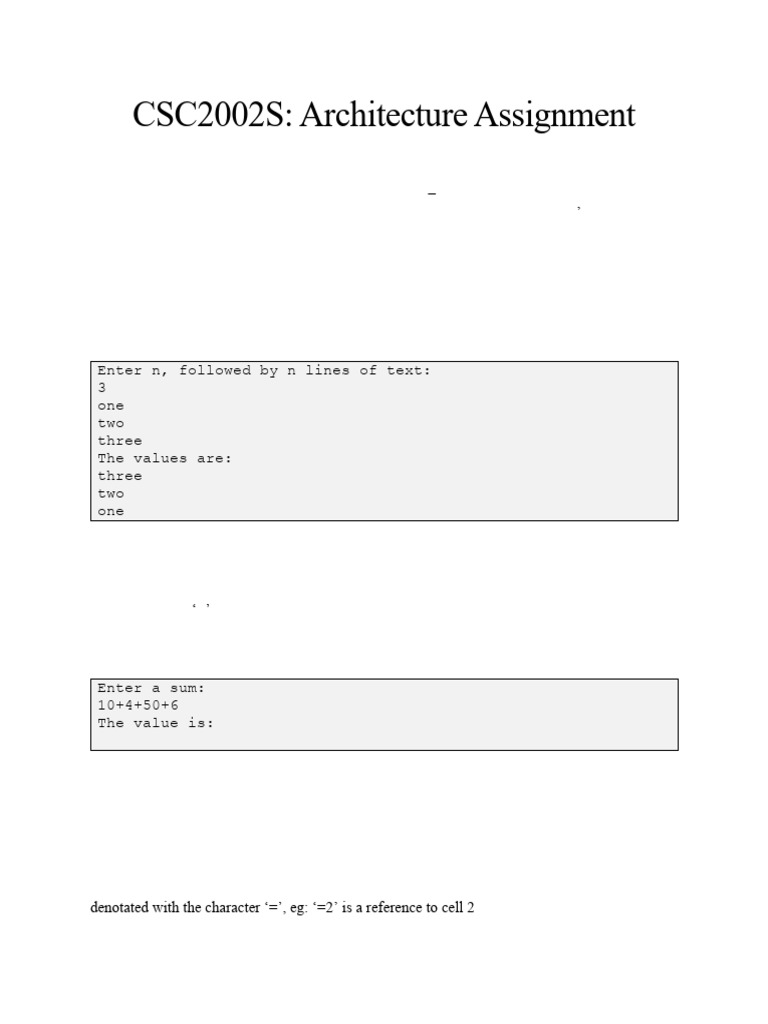 Arch Assignment | PDF | Computer Programming | Computing