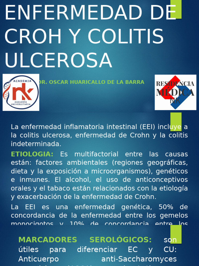 Enfermedad de Croh y Colitis Ulcerosa | PDF | Hemorroides | Enfermedad ...