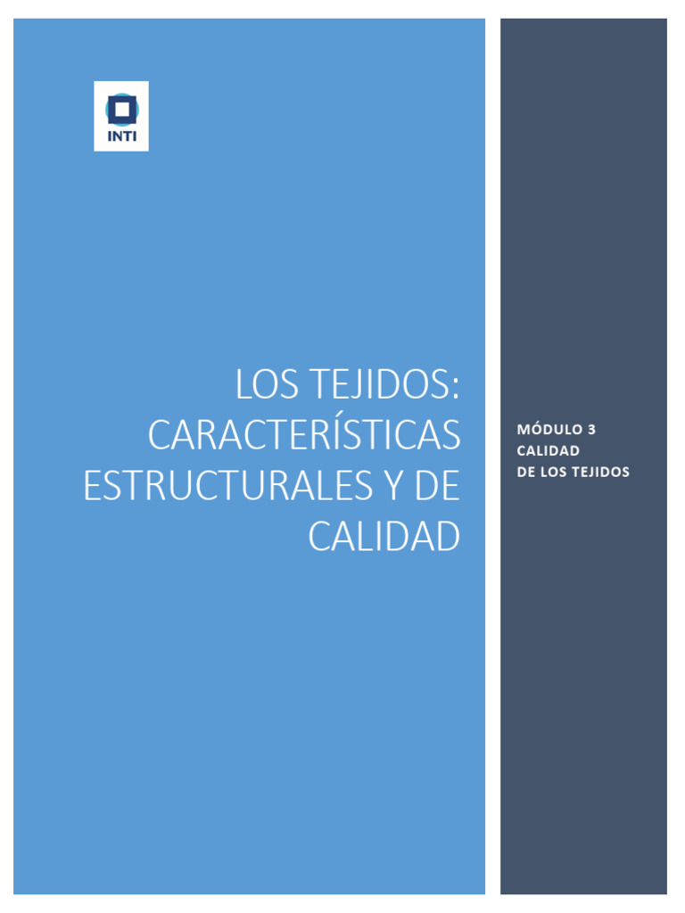 2022 Modulo 3 Calidad y Estructuras Textiles | PDF | Textiles | Telar